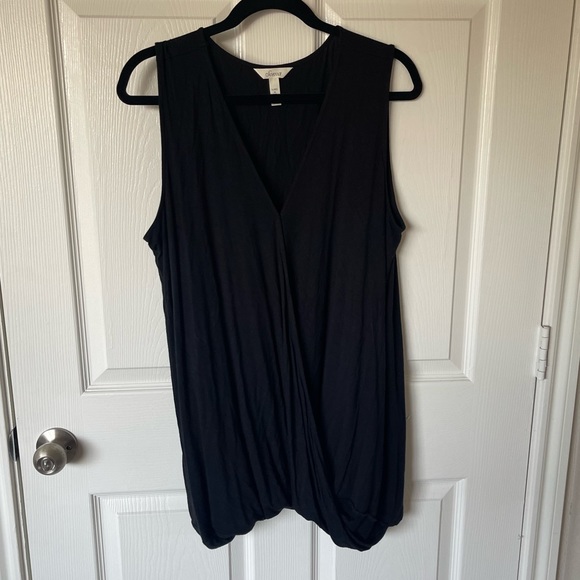 Soma | Tops | Black Front Cross Soma Tank | Poshmark